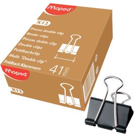 Boîte de 12 pince double clip MAPED 41mm