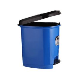 Corbeille à papier ARK 1580 avec pédale 20 L bleue plastique