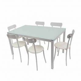 Pack Salle a Manger SOTUFAB Table SERENA + 6 Chaises SPOT