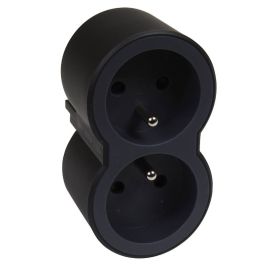 Fiche multiprises LEGRAND Biplite 2x2P+T frontales 3680W - Noir