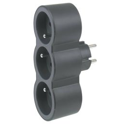 Fiche Multiprise Horizontale 3 Prises 3680W avec Protection