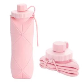 Gourde Pliable en Silicone 600 ml - Rose