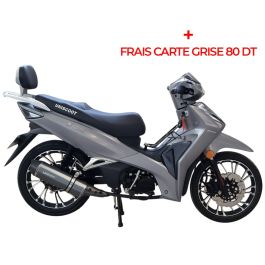 Moto UNISCOOT TIGER 125CC 4 Vitesses Avec alarme - Gris