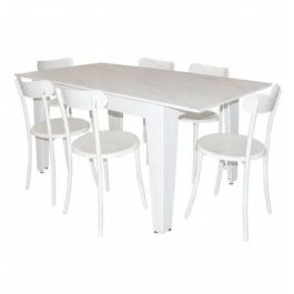 Table SOTUFAB Extensible 130/170 x 90 - Marbré & Blanc