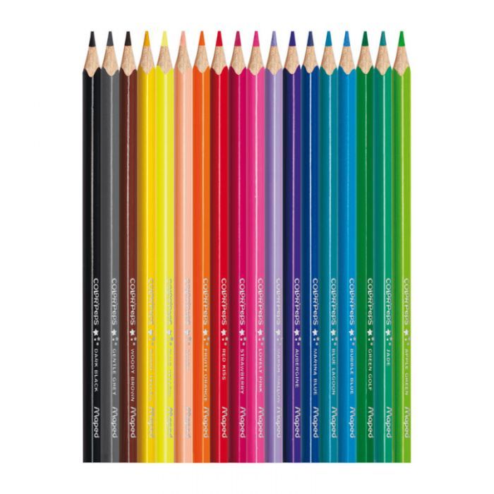 Vente Pack de 18 Crayons couleurs MAPED 18/18 - MyTek