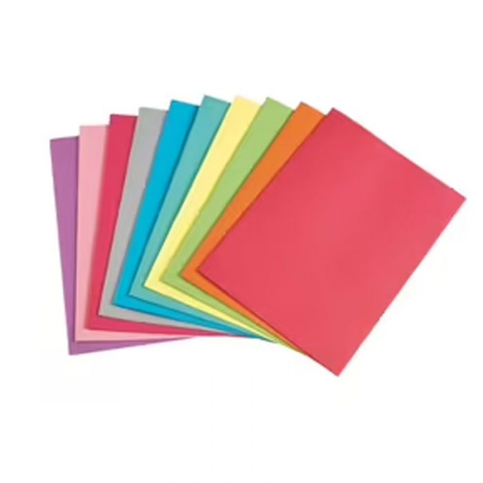 Paquet de 100 Chemises Cartonnées BRISTOL Luxe - Couleurs Assorties