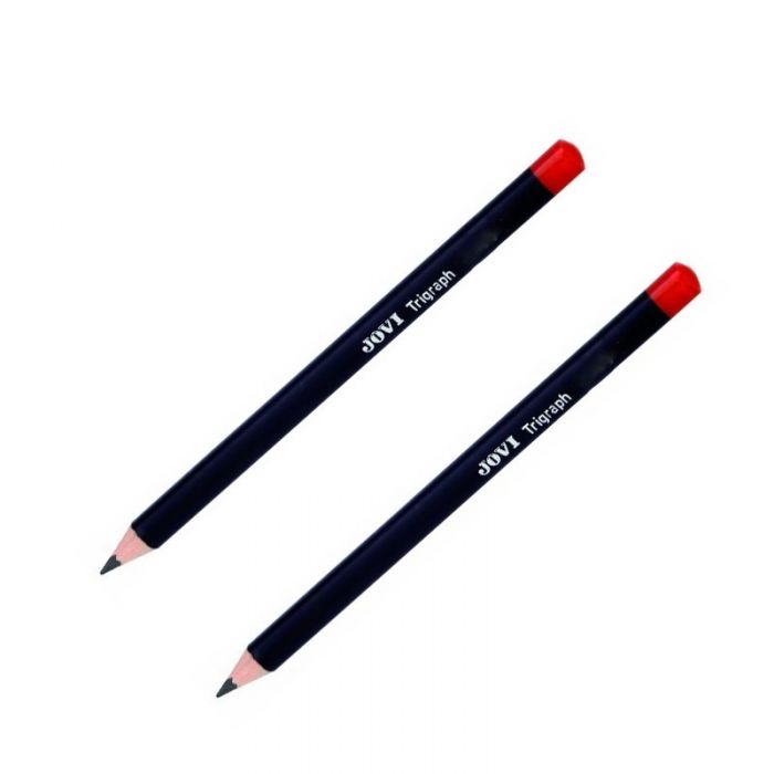 Pack De 2 Crayons Graphite JOVI Trigraph Mine Grosse 2B - Noir