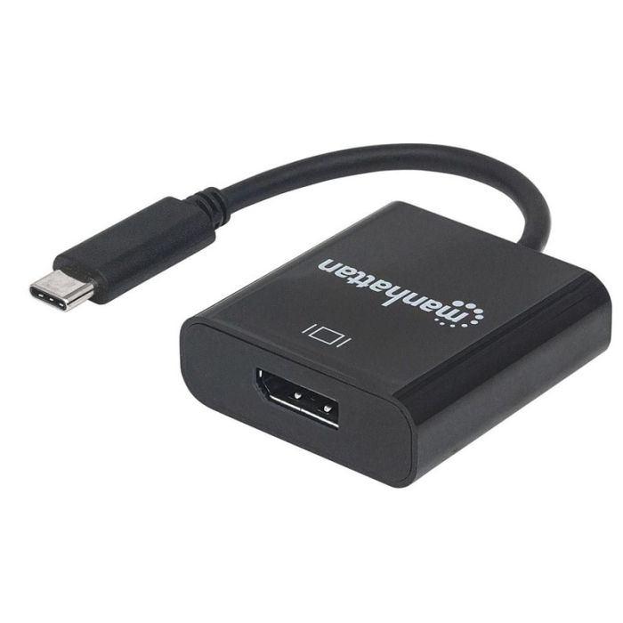 Adaptateur MANHATTAN USB 3.1 Type-C vers DisplayPort Femelle Noir