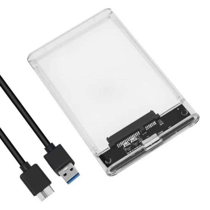 Boitier Disque Externe 2.5'' Avec Cable USB 3.0 - Transparent (BOIT-EX-3-0)