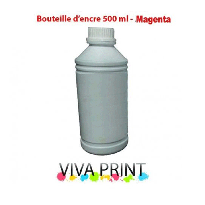 Bouteille D'encre Adaptable Universelle VIVA PRINT 500 ML - Magenta
