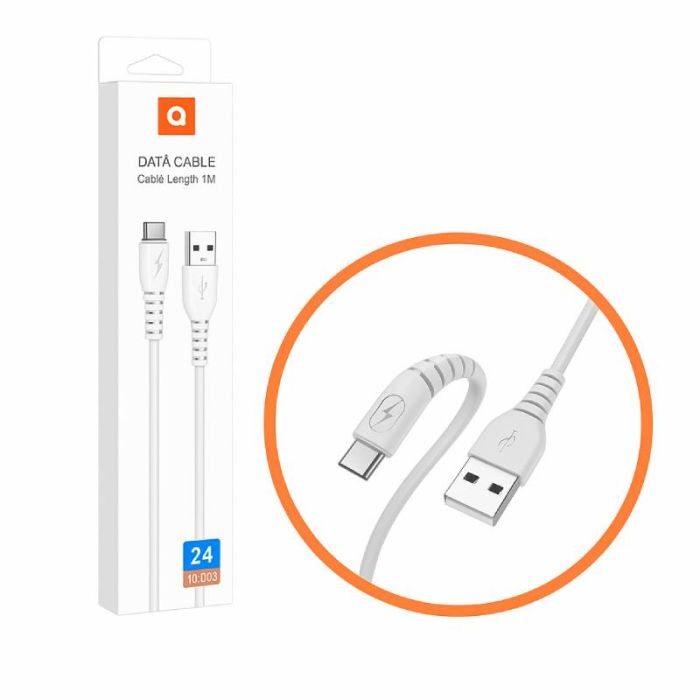 Câble De charge wuw-x166 2.4A Type C - Blanc