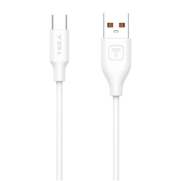 Câble De Charge en PVC TERA TUC10 type A vers type C - Blanc