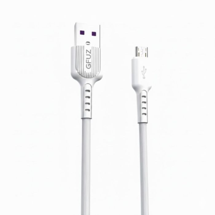 Câble GFUZ 60W USB-A vers Micro | Blanc, Charge Rapide et Fiable