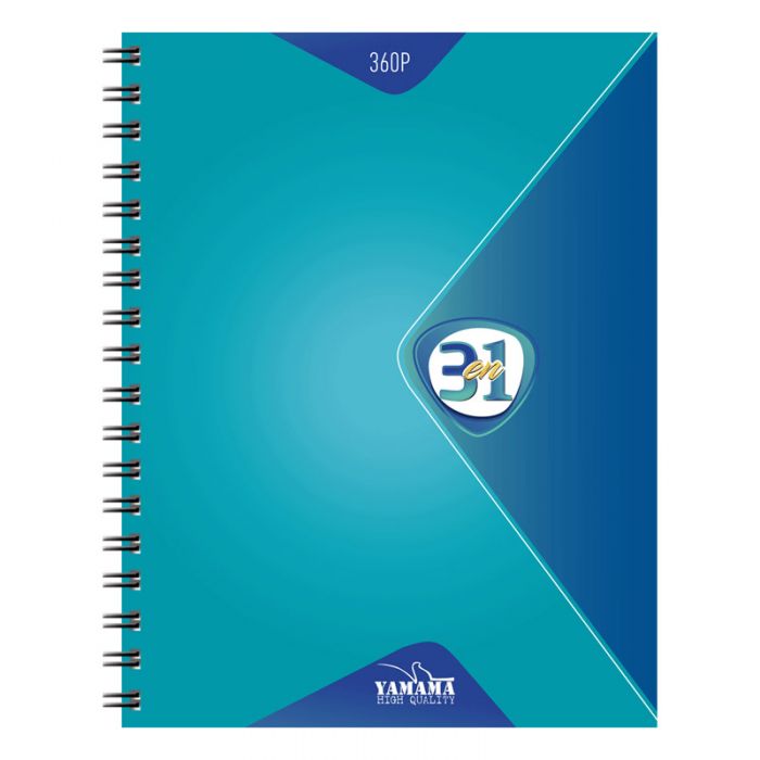 Cahier YAMAMA Wiro Avec Séparations 3en1 PM 360P (404223)