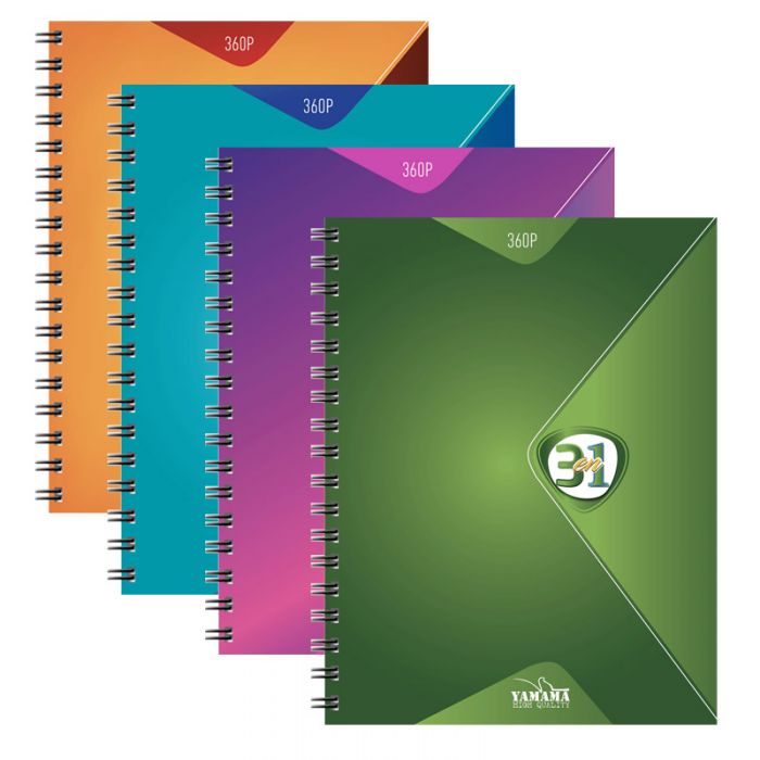 Cahier YAMAMA Wiro Avec Séparations 3en1 PM 360P (404223)