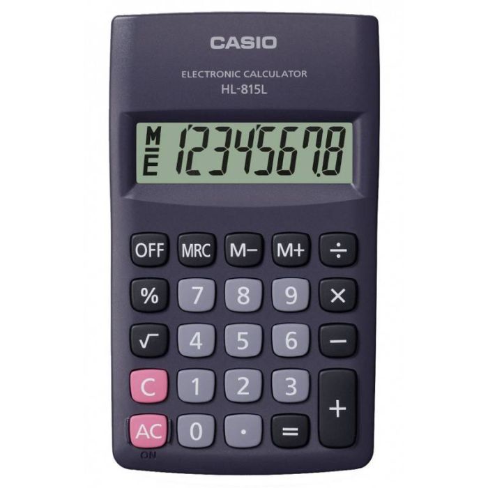Calculatrice portable CASIO 8 chiffres écran LCD noir