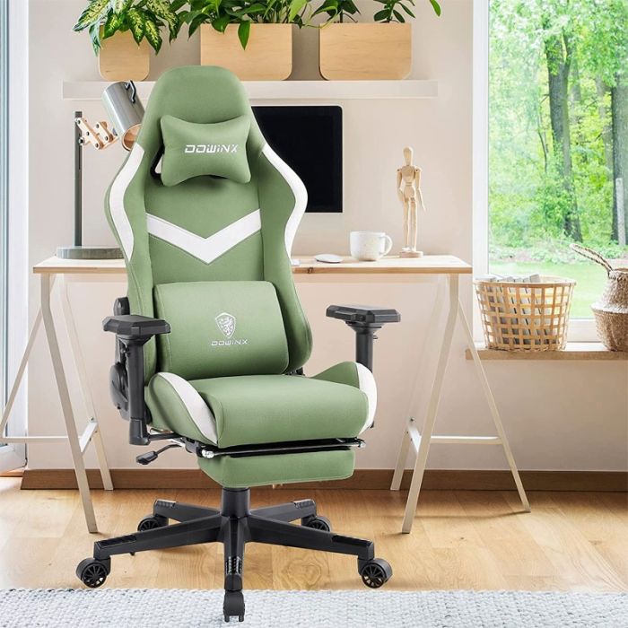 Chaise Gaming DOWINX LS-6668 4D Avec Accoudoirs - Vert