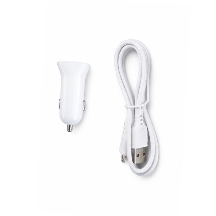Chargeur Allume-Cigare VDENMENV Double USB + Câble Micro USB - Blanc