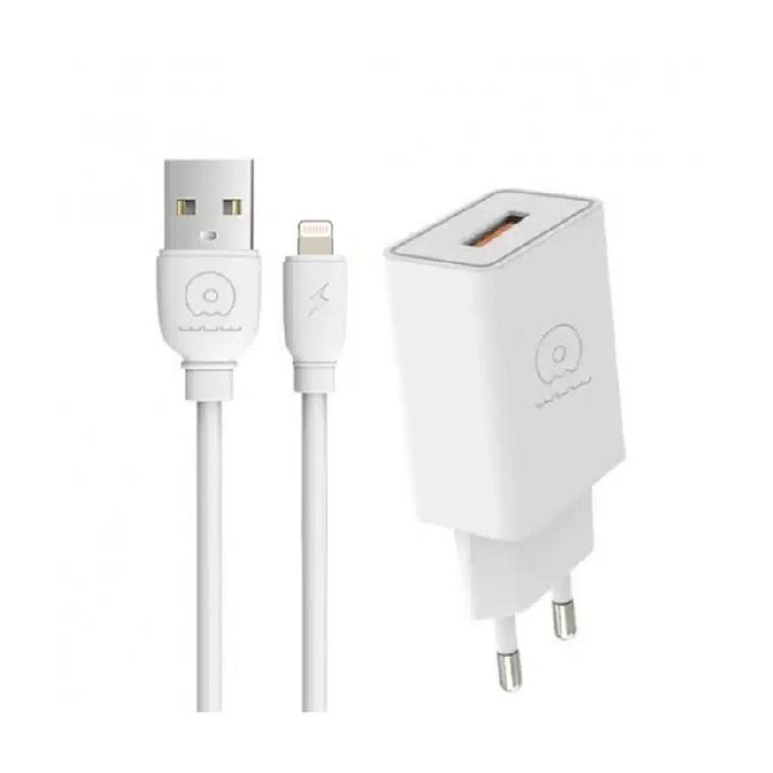 WUW Chargeur T47 2.1A Lighting - Blanc