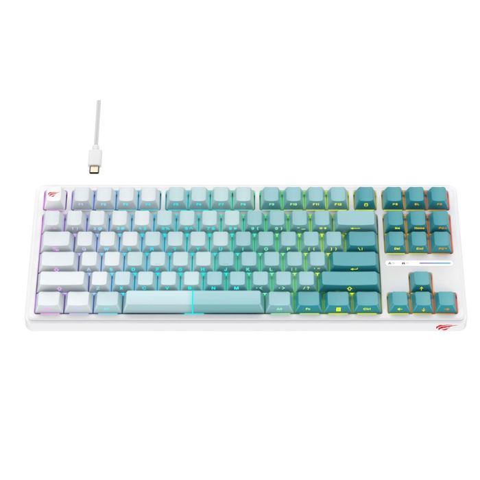 Clavier Gamer Blanc Filaire HAVIT KB901L RGB BACKLIT