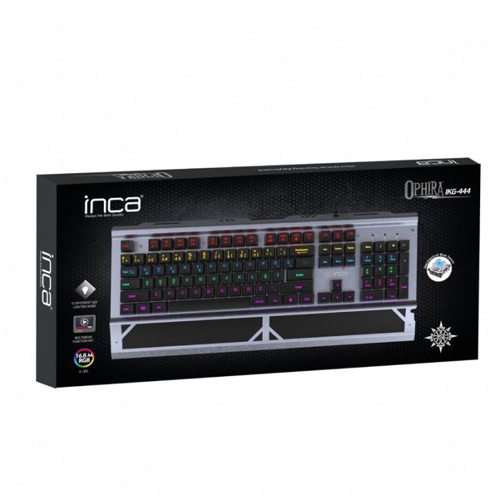 Clavier Gamer Filaire INCA IKG-444 Mécanique Interrupteur Bleu RGB - Noir
