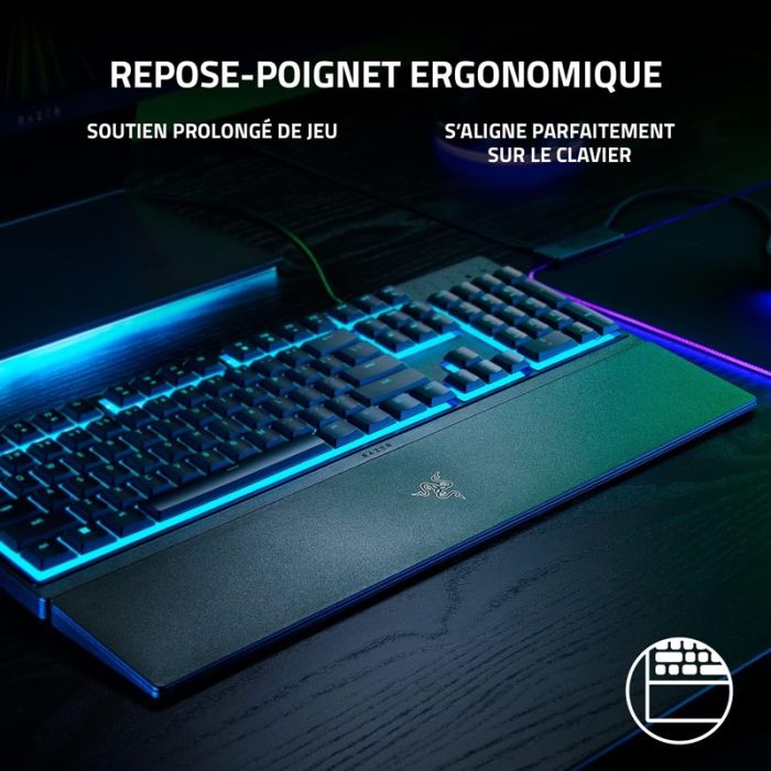 Clavier Gamer Filaire RAZER Ornata V3 X Membrane RGB Noir