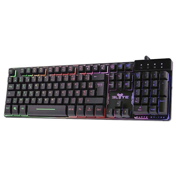 Clavier Gamer Semi-Mécanique ELYTE KY-100 Anti-Ghosting - Noir