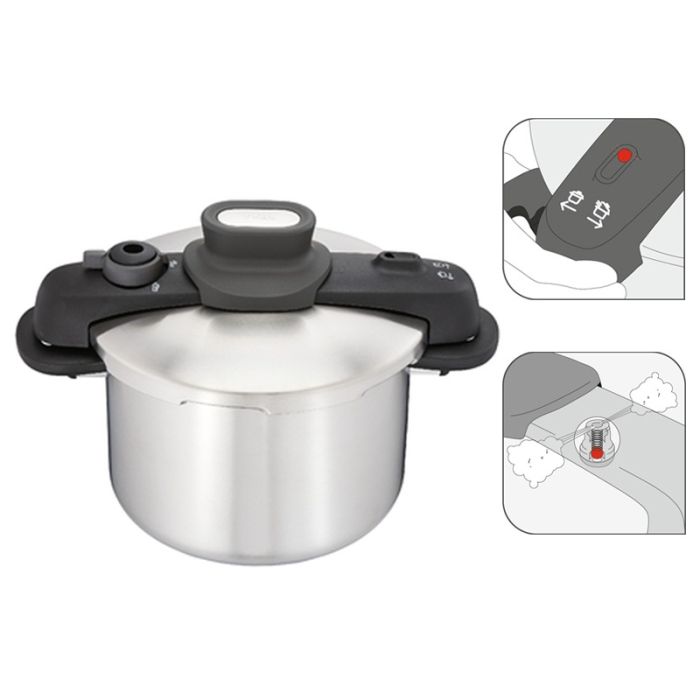 Autocuiseur TEFAL P3534446 8 Litres Secure 5 Compact - Inox
