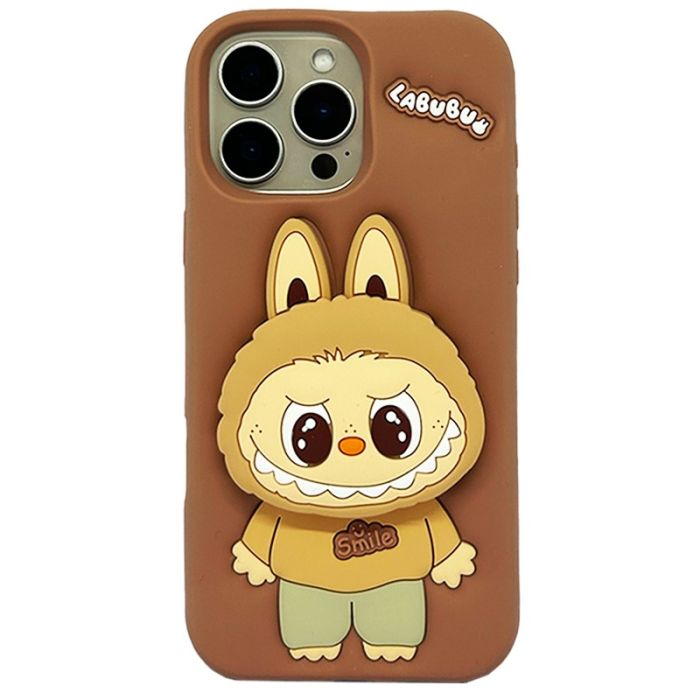 Coque Silicone Labubu Pour Iphone 12/12 Pro Marron