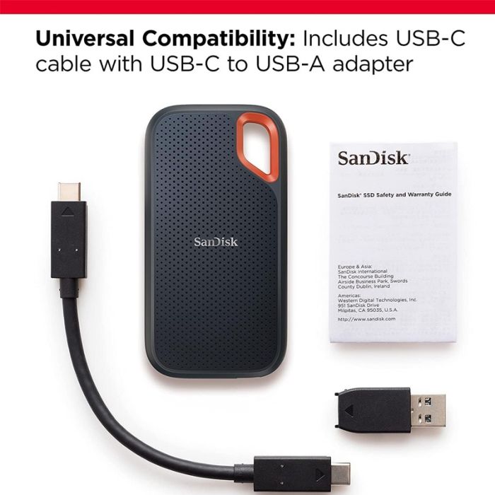 Disque Dur Externe SanDisk 4To USB 3.2 Gen 2 - Noir