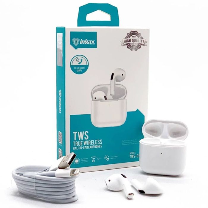 Ecouteurs Sans Fil Inkax TWS-01S Bluetooth - Blanc