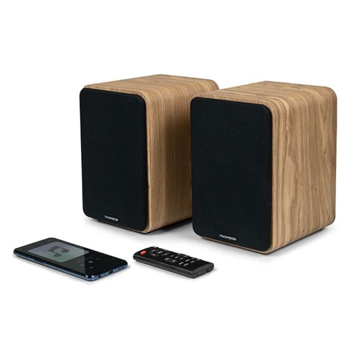 Ensemble de 2 Enceintes Sans fil THOMSON Bois WS602DUO