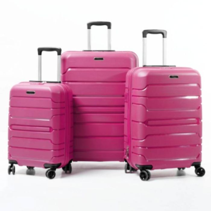 Ensemble de 3 Valises TITOU Incassable Polypropylene - Rose Fuchsia