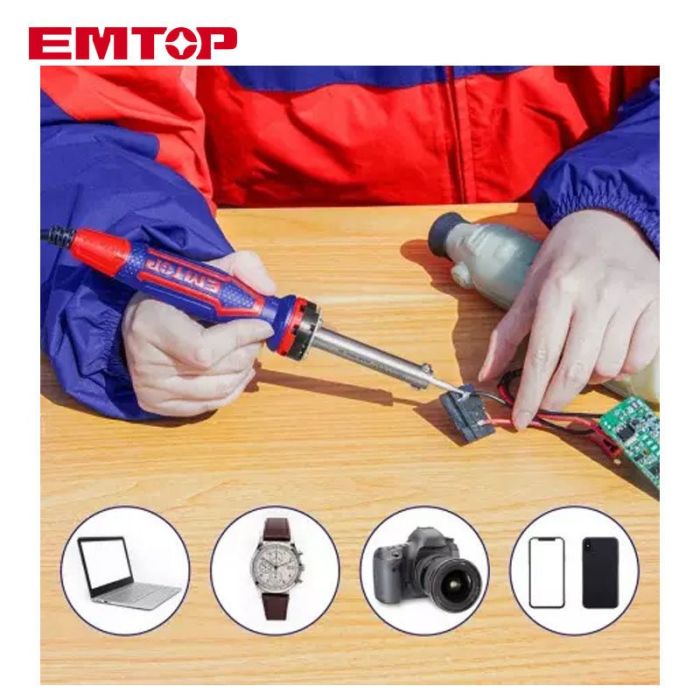 Kit Fer à Souder 60w Avec Support Emtop Eesl6010