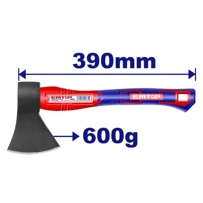 HACHE EMTOP 600G MANCHE EN FIBRE EHAMAX0600