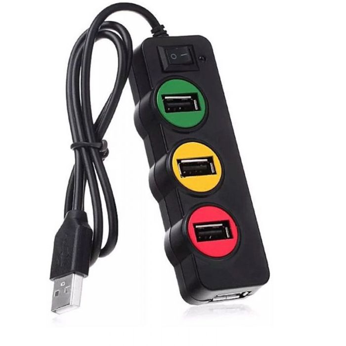 HUB USB 4 ports USB 2.0 avec interrepteur