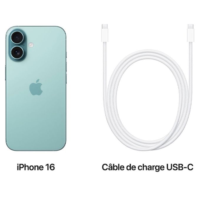 iPhone 16 128Go Bleu Sarcelle - APPLE