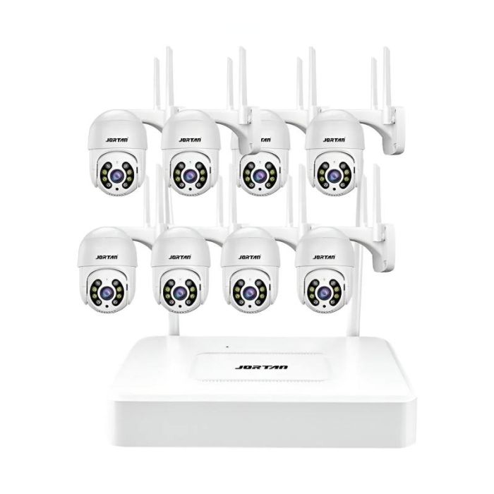 Kit de Surveillance JORTAN NVR + 8 Caméras Externes 2MP