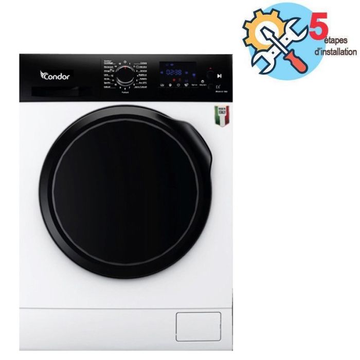 Lave linge Frontal CONDOR CON-F812D 8Kg - Blanc