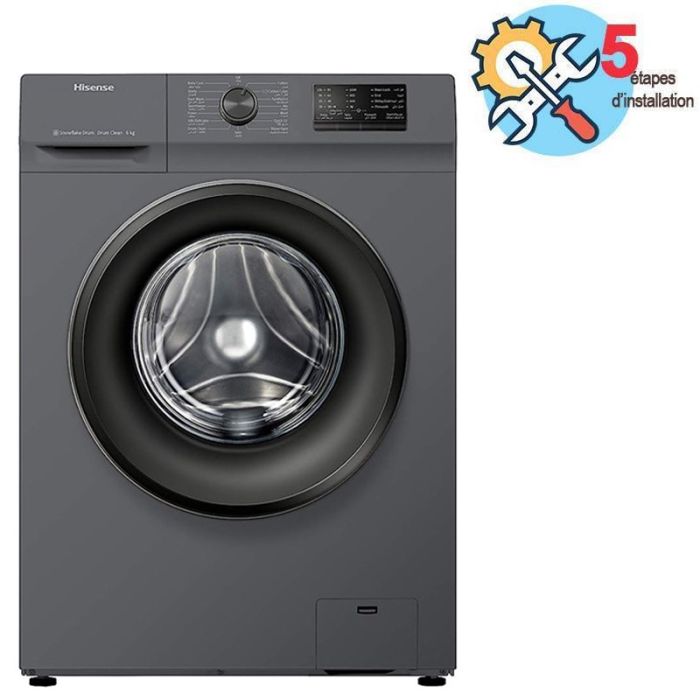 Machine à Laver Frontal HISENSE WFVC6010T 6kg - Silver