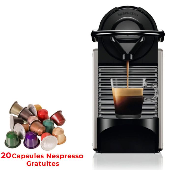 Machine à Café NESPRESSO Pixie 1260W - Titanium