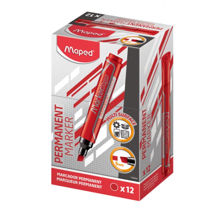 Marqueur Permanent MAPED Peps 5 mm - Rouge (733532)