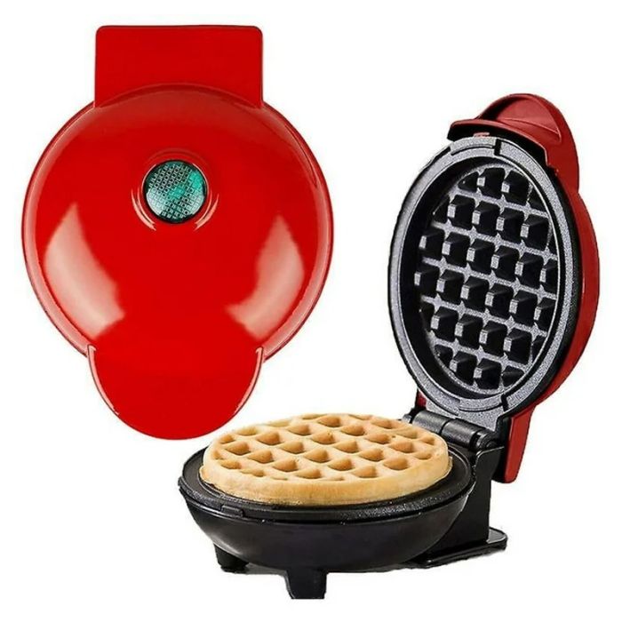 Mini Appareil à Gaufres MAKER-233 350Watts Rouge