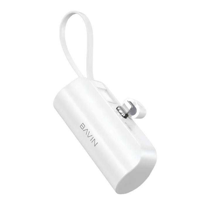 Mini Power Bank BAVIN PC013 5000 mAh - Blanc