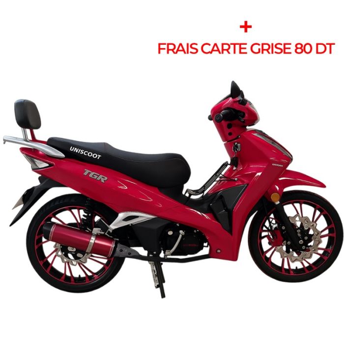 Moto UNISCOOT TIGER 125CC 140 km/h 4 Vitesses - Rouge