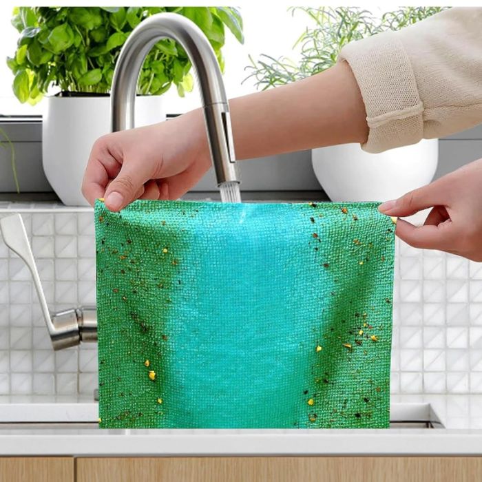 Pack de 20 Serviettes de Cuisine en Microfibre - Vert