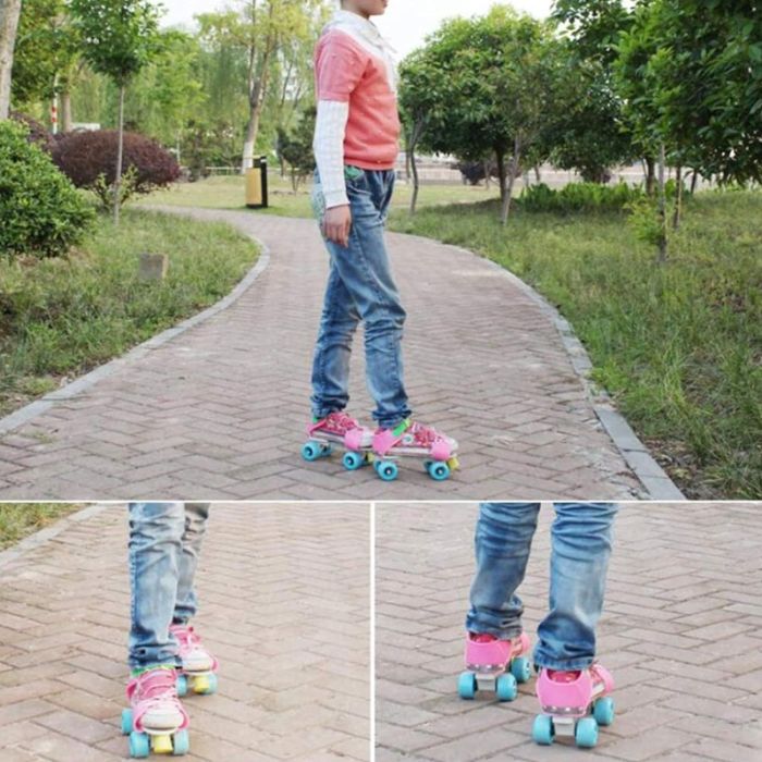 Patins à Roulettes Réglables Pour Enfant - Rose