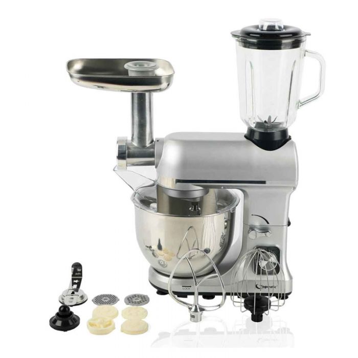 Robot Pétrin Multifonction TOPMATIC PKM-1800 1800W - Gris