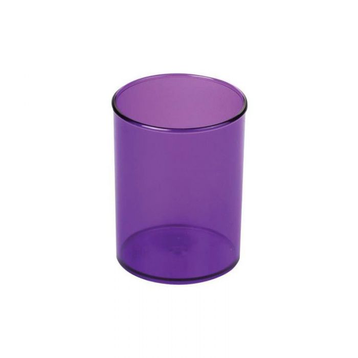 Pot à Stylo Ronde Polystyrène FAIBO 205-58 - Violet Transparent