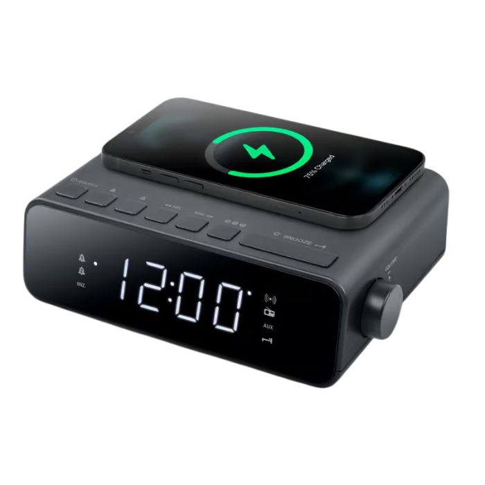 Radio Réveil MUSE Double Alarme PLL FM M-175 WI – Noir
